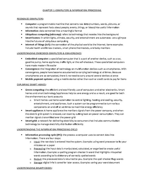 Chapter 1 Computer And Information Processing Recognize Computers