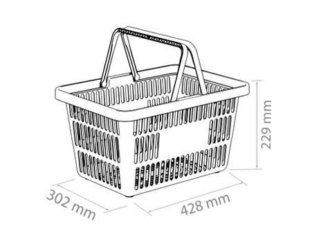 Plastic Shopping Basket With 2 Plastic Handles Handy Dubai Uae