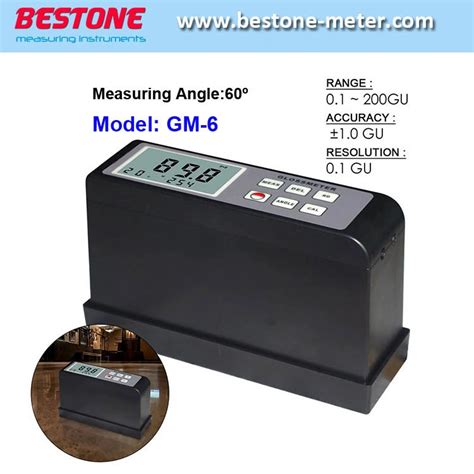60 Degrees Gloss Meter Gm 6 Surface Gloss Measurement Gloss Meter