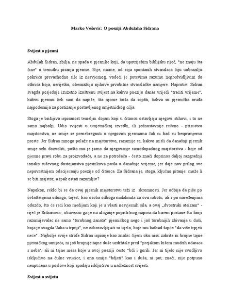 Sidran Marko Vesovic Pdf