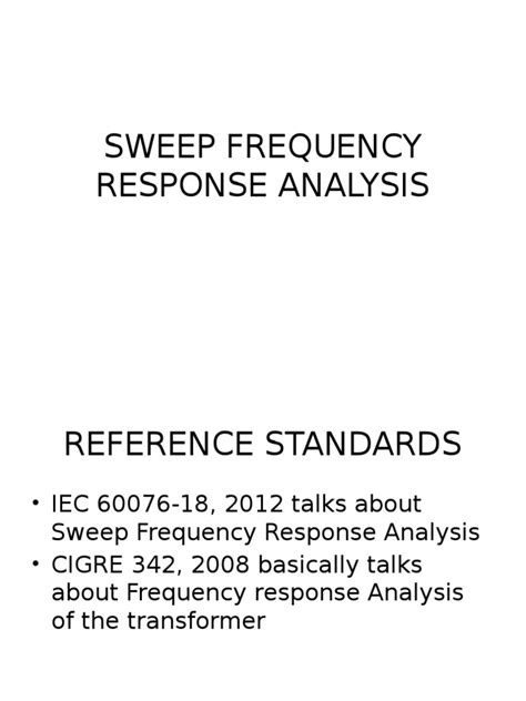Sweep Frequency Response Analysis Pdf Electrical Impedance