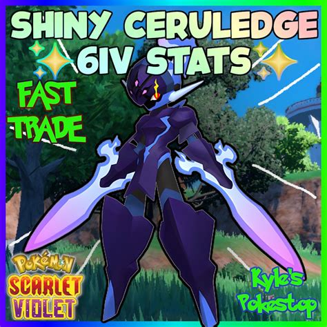 6iv Shiny Ceruledge Pokemon Scarlet And Violet Lvl 100 Fast