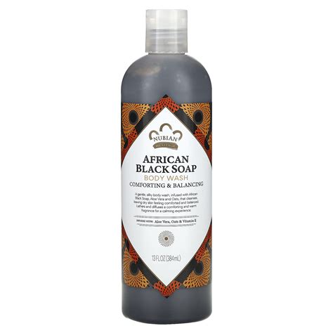 Nubian Heritage African Black Soap Body Wash 13 Fl Oz 384 Ml