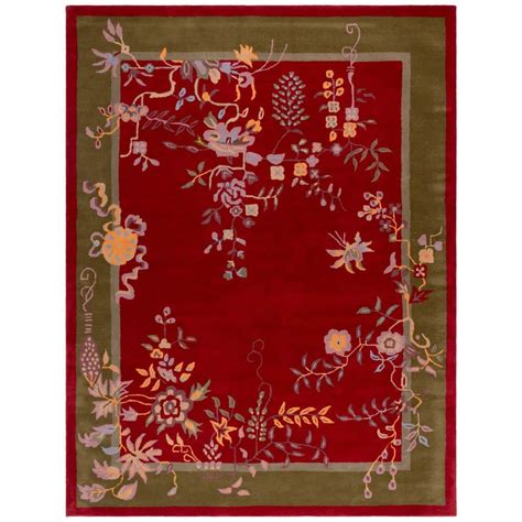 Safavieh Metro Redgreen 8 Ft X 10 Ft Ornate Floral Border Area Rug