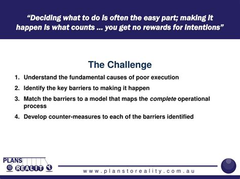 Ppt Overcoming The Barriers To Execution Powerpoint Presentation