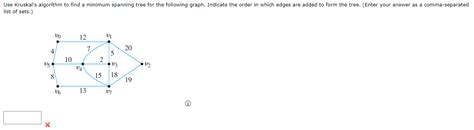 solved use kruskal s algorithm to find a minimum spanning