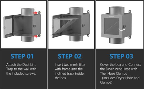 Hoomesun Dryer Duct Lint Trap Indoor Dryer Vent Kit With