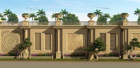 Classic Boundary Design For Residential Villa
