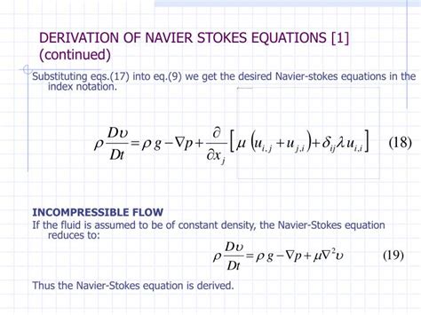 Ppt Derivation And Solution Methods For The Steady Incompressible