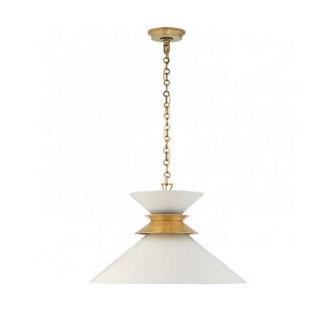 Alborg Large Stacked Pendant Antique Burnished Brasswhite Shade Newport