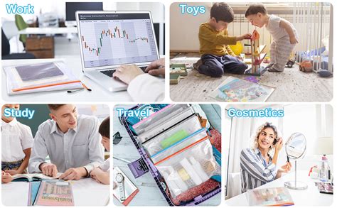 Plastic Walletsa4 File Folder Zip Lock Bagszipped Pockets12 Pcs