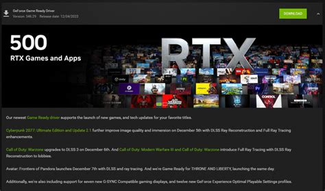 New Nvidia Driver Update 54629 States Mwiii Season 1 Will Add Full