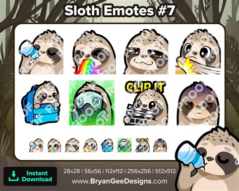Brown Squirrel Twitch Emotes Water Puke Smug Smack Carried Etsy Artofit