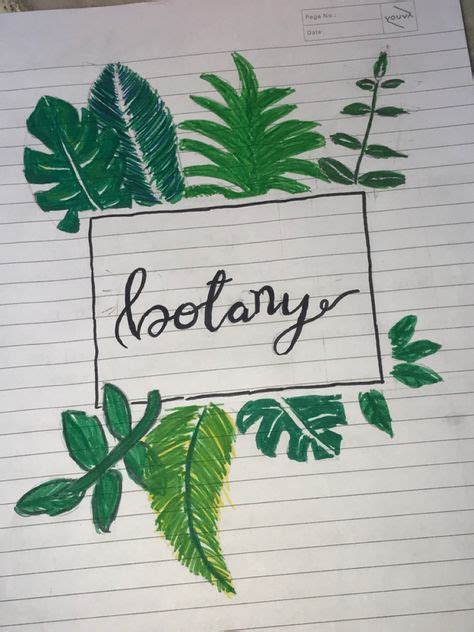 Botany Assignment Front Page Design