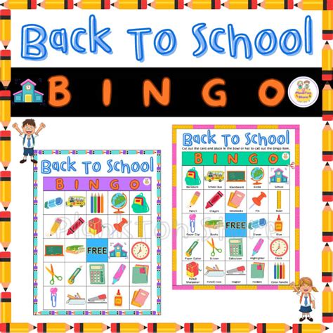 Back To School Bingo Game Back To School Activities First Day Of School