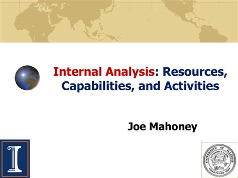 Internal Analysis Resources And Capabilities Presentation