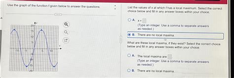 Solved Use The Graph Of The Function F ﻿given Below To