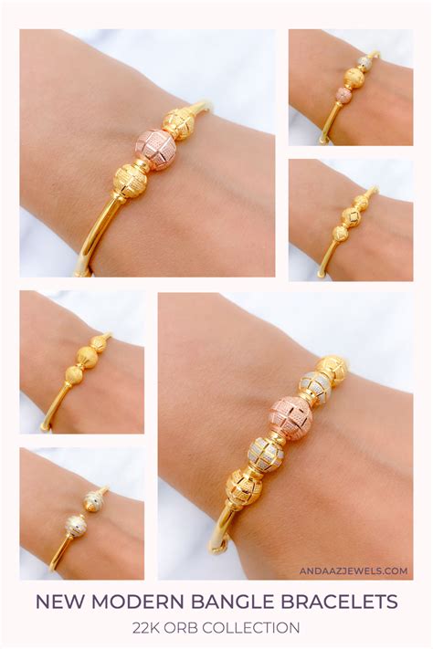 Modern 22k Bangle Bracelets Stylish Gold Bangles Gold Fusion Bangle