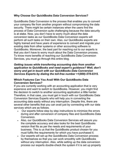 Why Choose Our Quickbooks Data Conversion Services