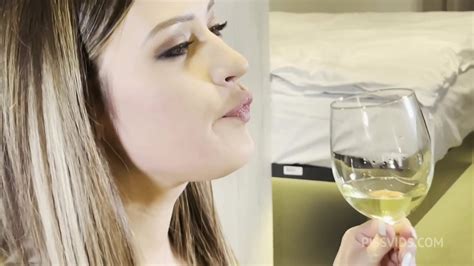 Ria Sunn And Serina Gomez Party Piss Drinking Together From Wine Glasses