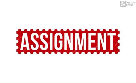Premium Vector Assignment Red Rubber Stamp Vector Design