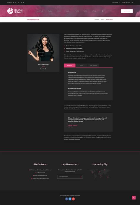 Singer Music Psd Template Psd Templates Psd Singer