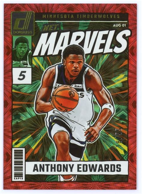 2024 25 Panini Donruss Anthony Edwards 安东尼爱德华兹 杜蕾斯 国际版独占 55编 红烟花折 特卡 漫威 Marvels 折射 森林狼 华子 卡品如图