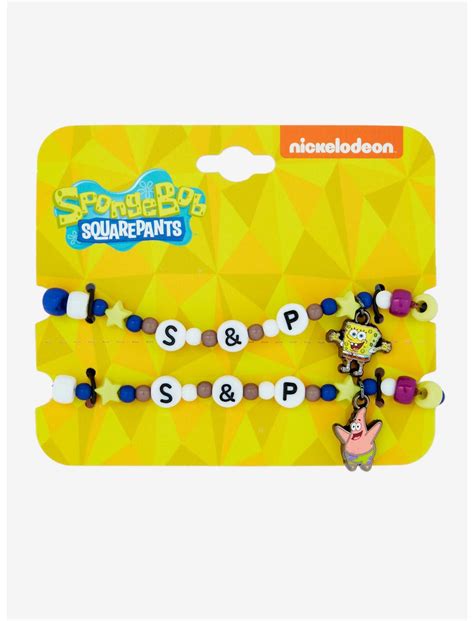 Spongebob Squarepants Spongebob And Patrick Best Friend Bead Bracelet Set