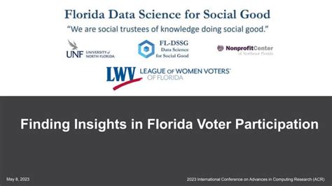 Finding Insights In Florida Voter Participation Ppt