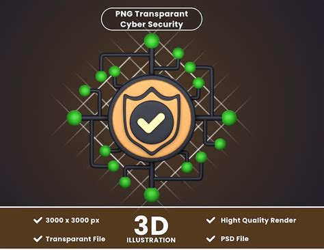 Premium Psd 3d Illustration Of Cyber Security