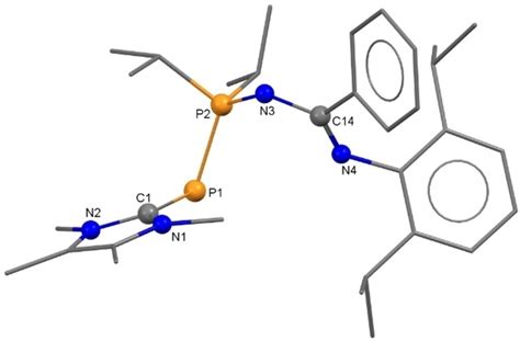 Molecular Structure Of 14 With Select Atomic Labelling Scheme H Atoms