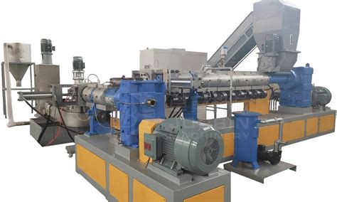 Two Screw Extruder Degas Agriculture Waste Pelletizing Machine With