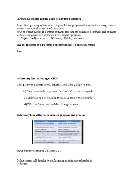 Osy Question Bank Pdf Operating System Process Computing