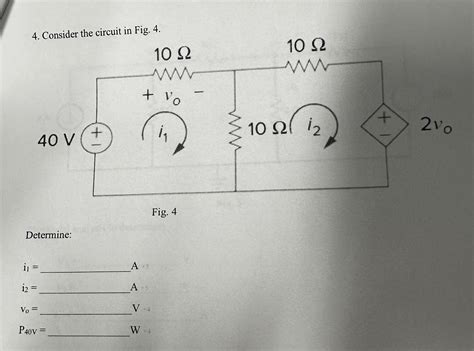 Solved Consider The Circuit In Fig Fig Chegg Com