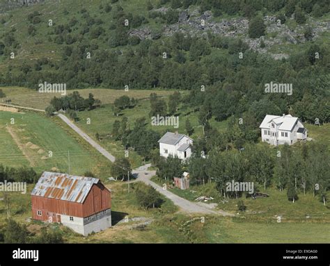 An Aerial Photograph Of Solfjell In Dønna Kommune Showcasing The