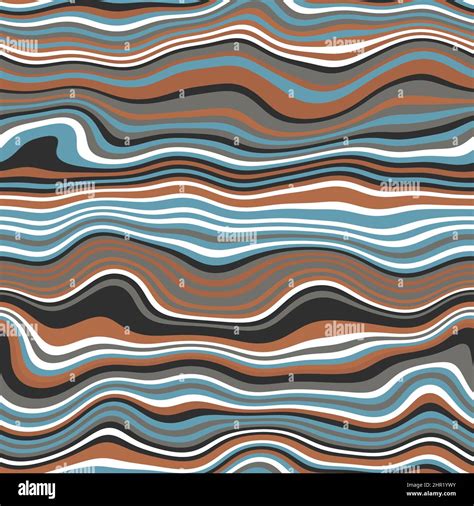 Seamless Wavy Stripe Trendy Surface Pattern Design For Print High