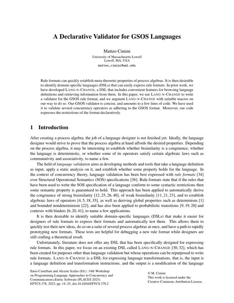 Pdf A Declarative Validator For Gsos Languages