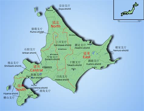 File Large Map Of Hokkaido With Circuits Png 维客旅行