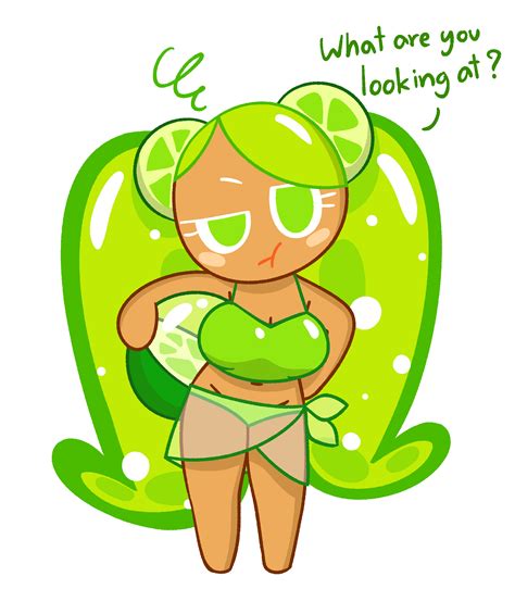 Rule 34 1girls Big Breasts Bikini Cookie Run Female Green Hair Lime