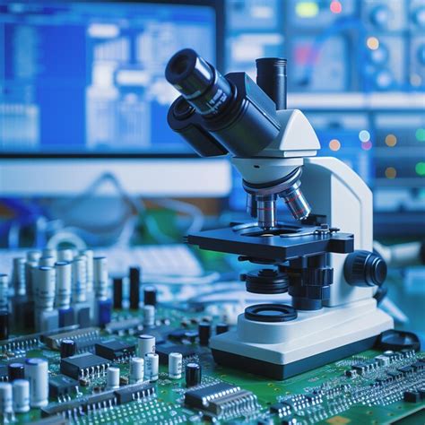 Advanced Engineering Microscope In Hightech Lab Environment Premium Ai Generated Image