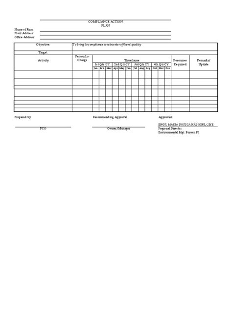 Denr Compliance Action Plan R1 Pdf