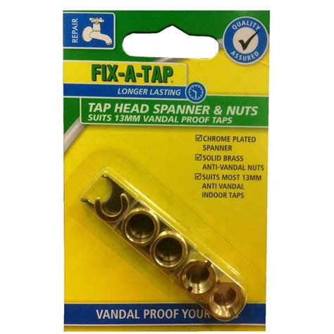 Fix A Tap Vandal Proof Tap Head Spanner And Nuts 12 13mm Hendra Hardware