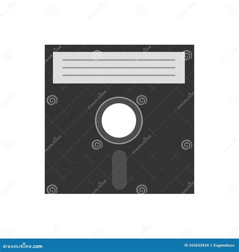 Simple Floppy Disk Icon For Personal Computer Or System Unit Stock Vector Illustration Of
