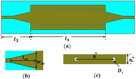 Schematic Of A Siw Section B Tapered Microstrip Transition Part