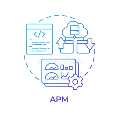 Apm Blue Gradient Concept Icon Stock Vector Illustration Of Symbol