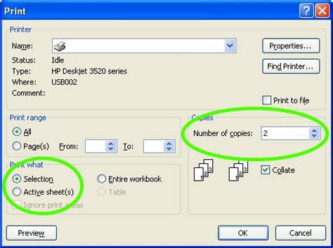 Windows 7 Print Multiple Copies Of Print Selection Excel 2007 Super User