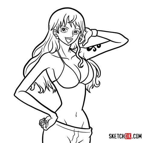 How To Draw Nami One Piece Easy Drawings Girl Drawing Sketches One Piece Drawing