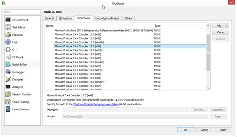 C Only Limited Toolchain Found In Qt Creator Stack Overflow