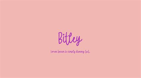 Bitley Font Download Free For Desktop And Webfont