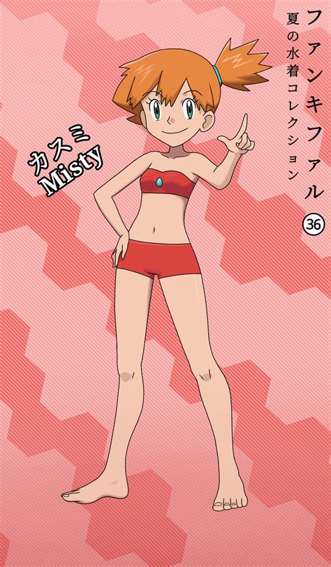 Comm Gym Leader Misty Red Bikini By Fankifalu On Deviantart